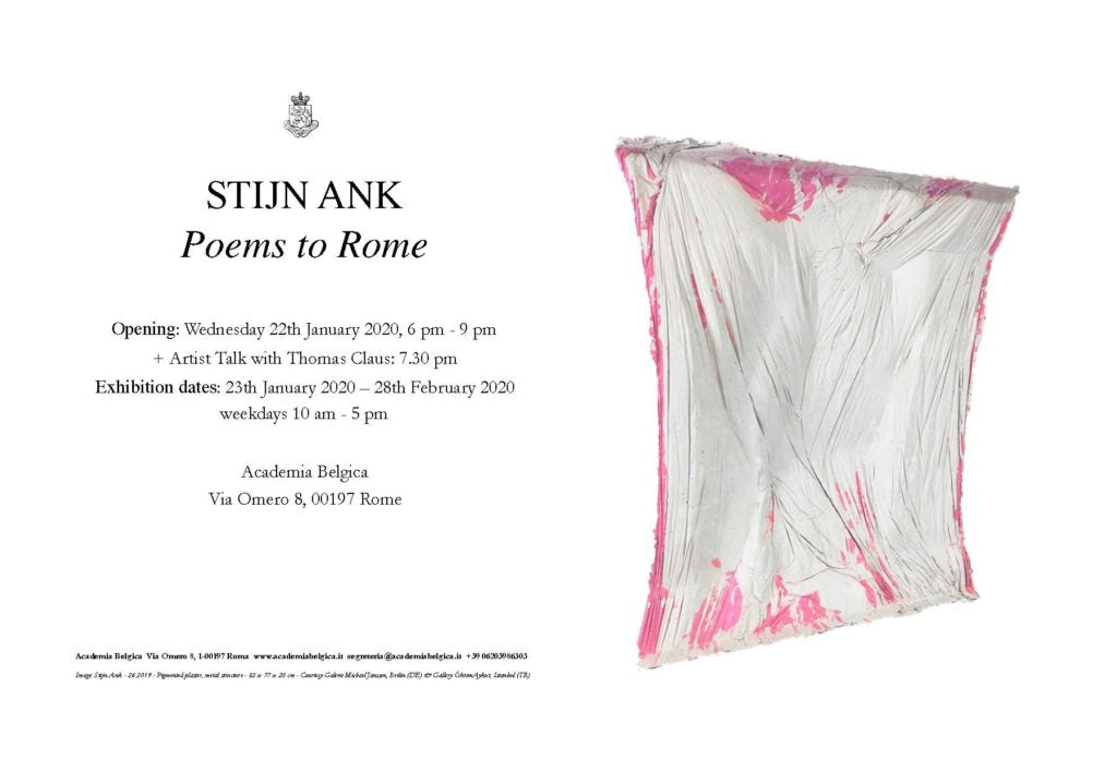 Stijn Ank - Exhibition in Rome – Galerie Michael Janssen